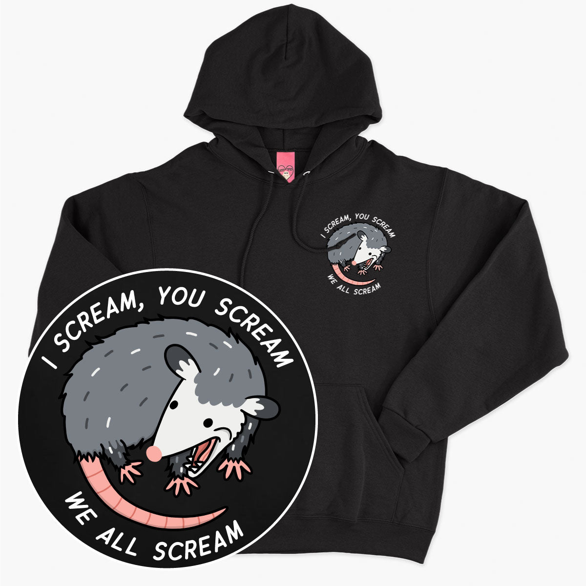 We All Scream Possum Hoodie (Unisex) | Sassy Spud